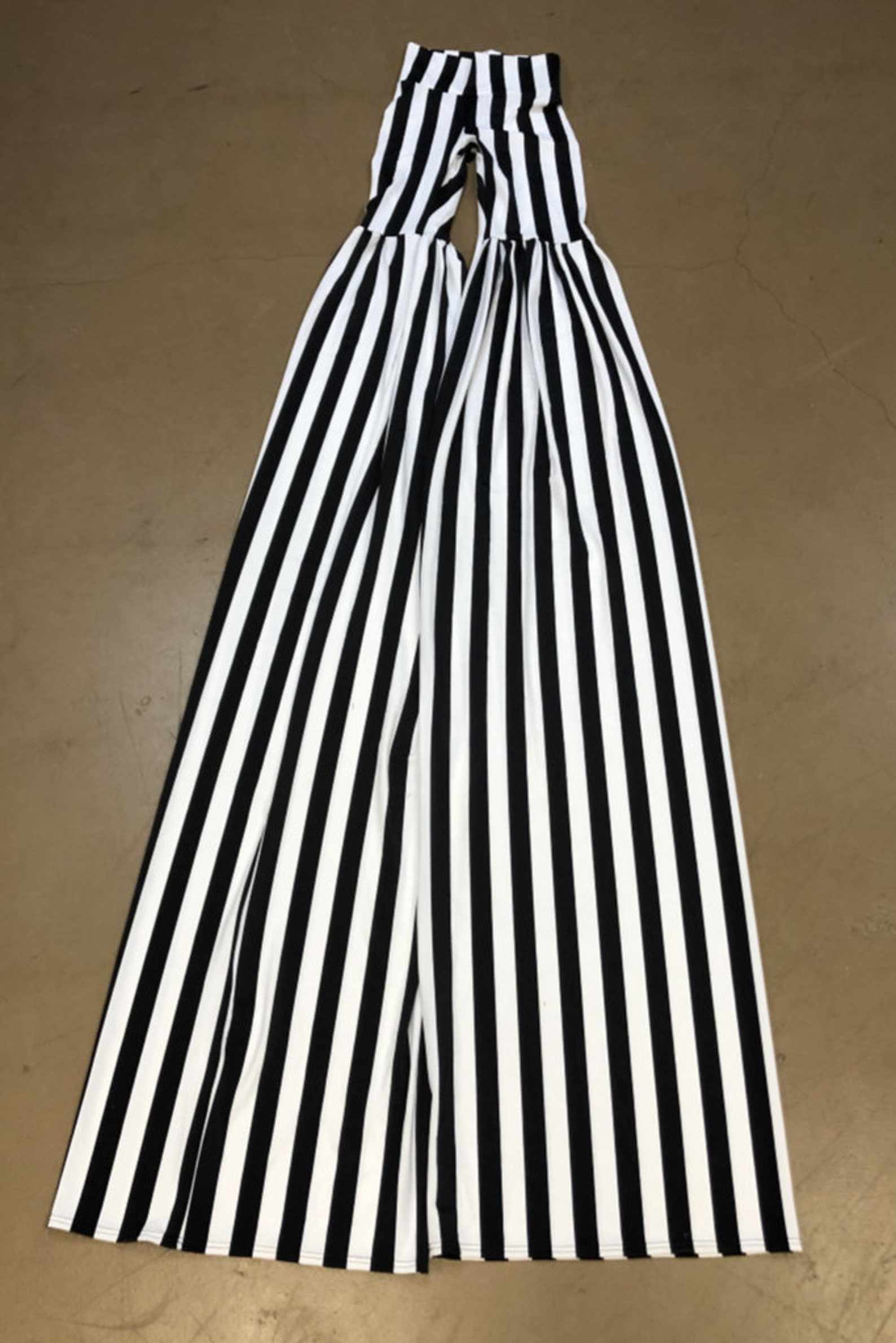 Leggings Style Stilt Pants in Vertical Black and White Stripe - Etsy