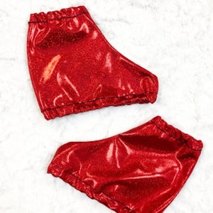 Red Sparkly Jewel Holographic Adult Roller Skate Boot Covers COVERS ...