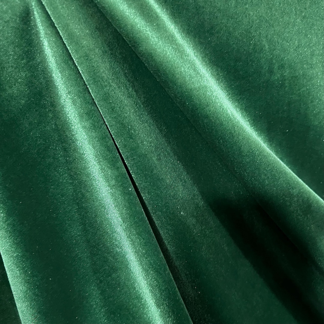 Solid Forest Green Stretch Velvet Fabric (by the Yard) - Etsy