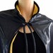 Unisex 35" Long Reversible Black & Gold Holographic Hoodless Cape Cloak ...