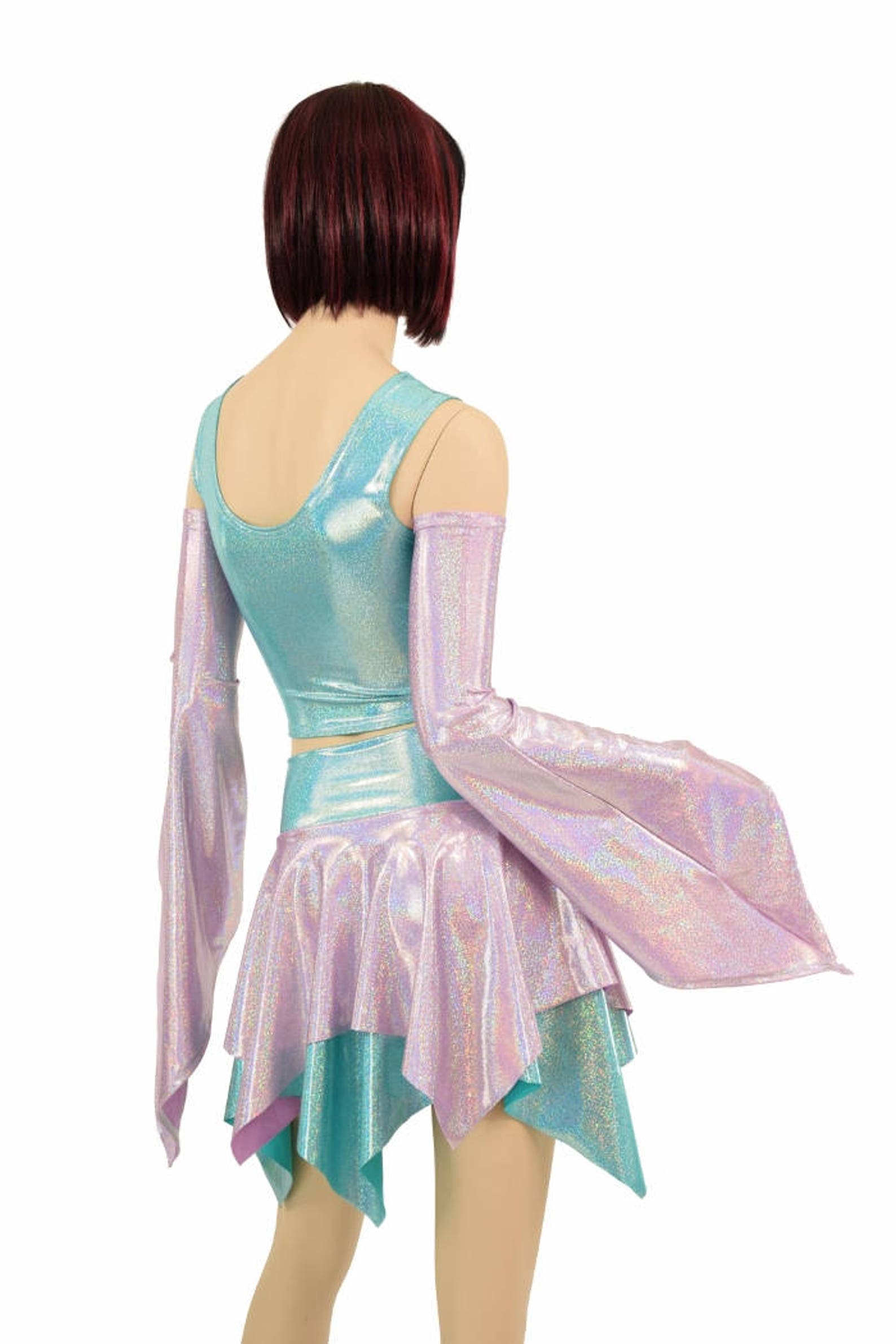 Pixie Day-tripper Set in Lilac Holographic and Seafoam - Etsy