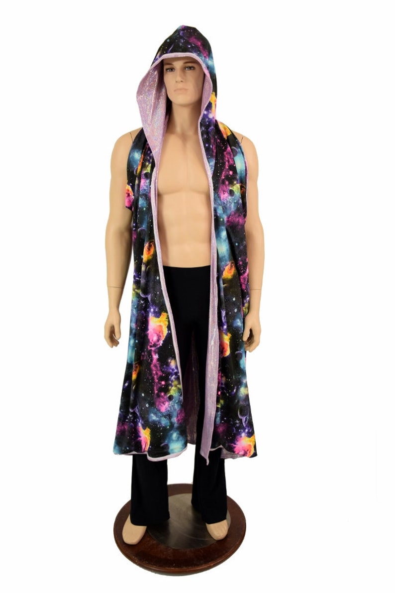 Reversible Hooded Racerback Duster Lilac Holographic / UV Glow | Etsy