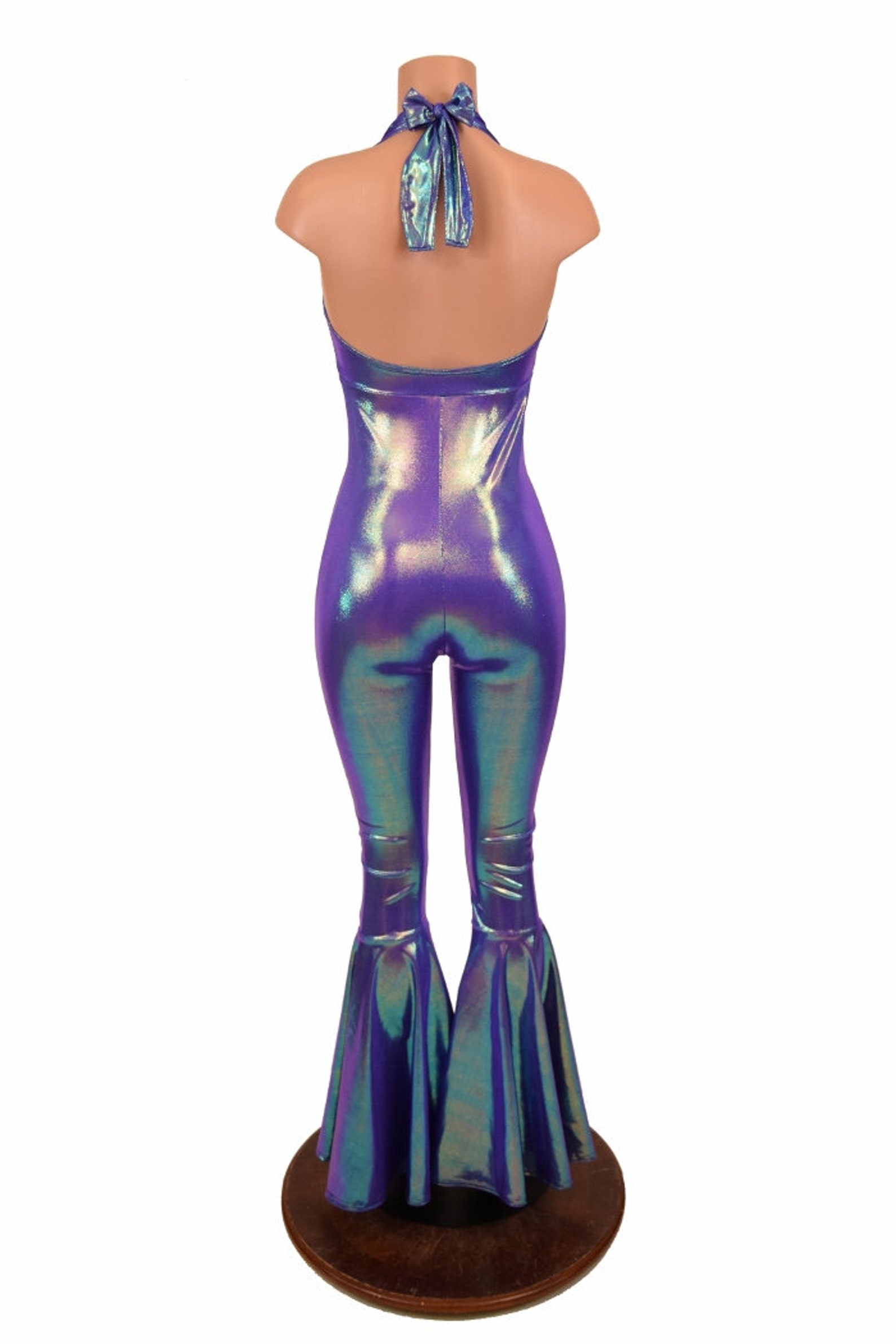 Moonstone Metallic monroe Halter Catsuit With Bell - Etsy