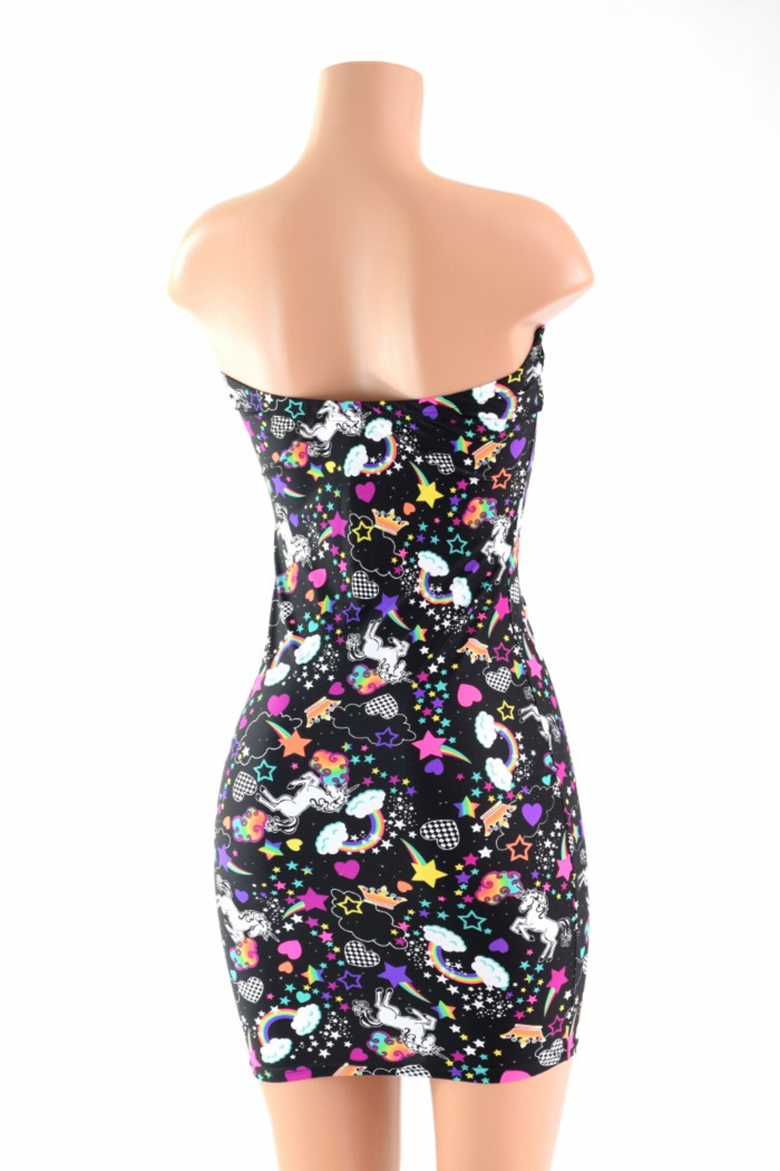 Neon Unicorns and Rainbows Strapless Tube Dress Clubwear - Etsy