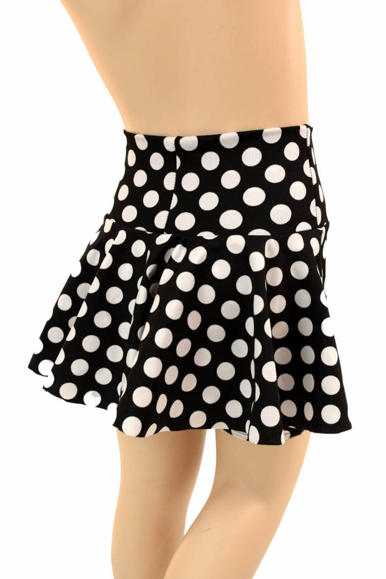 Kids Ruffle Rump Dance Shorts in Black & White Polka Dot | Etsy