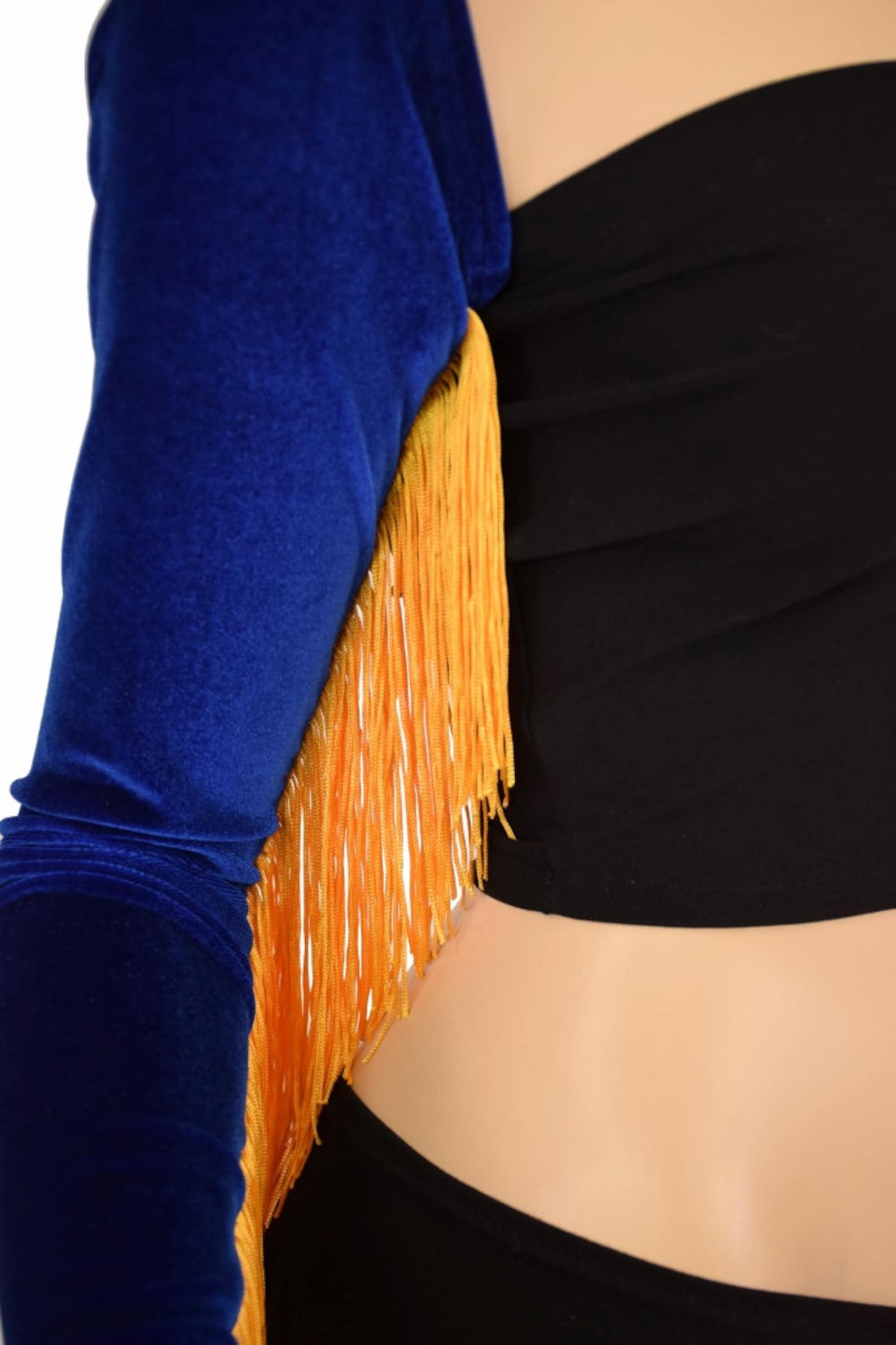 Sapphire Velvet samba Sleeve Dance Shrug With - Etsy