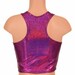 Fuchsia Purple Sparkly Jewel Racerback Crop Top Spandex Clubwear Rave ...