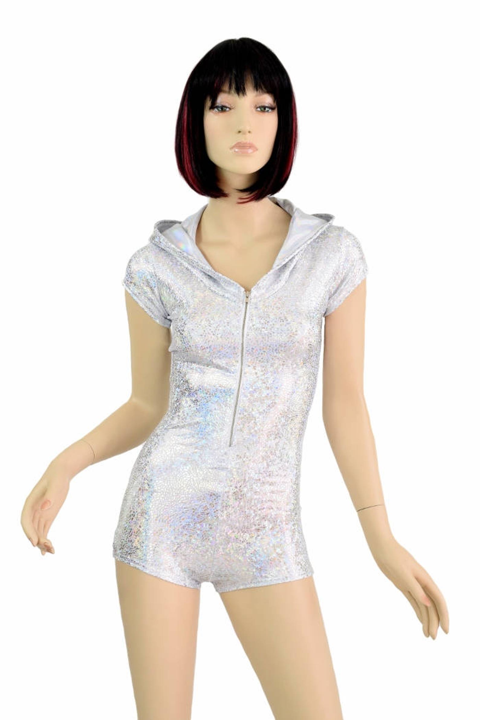 Silver on White Shattered Glass Zippered Holographic Cap - Etsy Canada