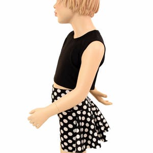 Kids Ruffle Rump Dance Shorts in Black & White Polka Dot 155034 - Etsy