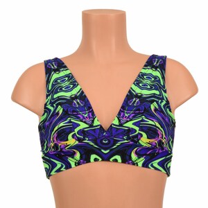 UV Glow Neon Melt Print Starlette Bralette 155561 - Etsy