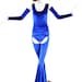 Sapphire Blue Velvet Bell Bottom Chaps, Tank Style Siren Cut Romper ...