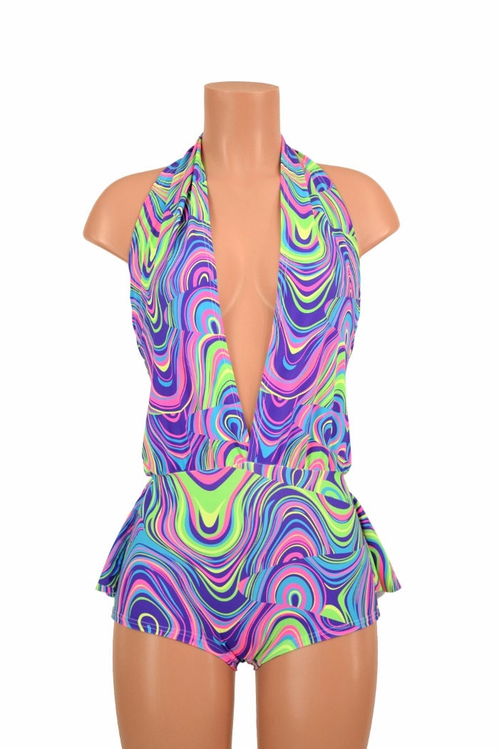UV Glow Worm Print Josie Ruffle Rump Romper - 155446 - Etsy