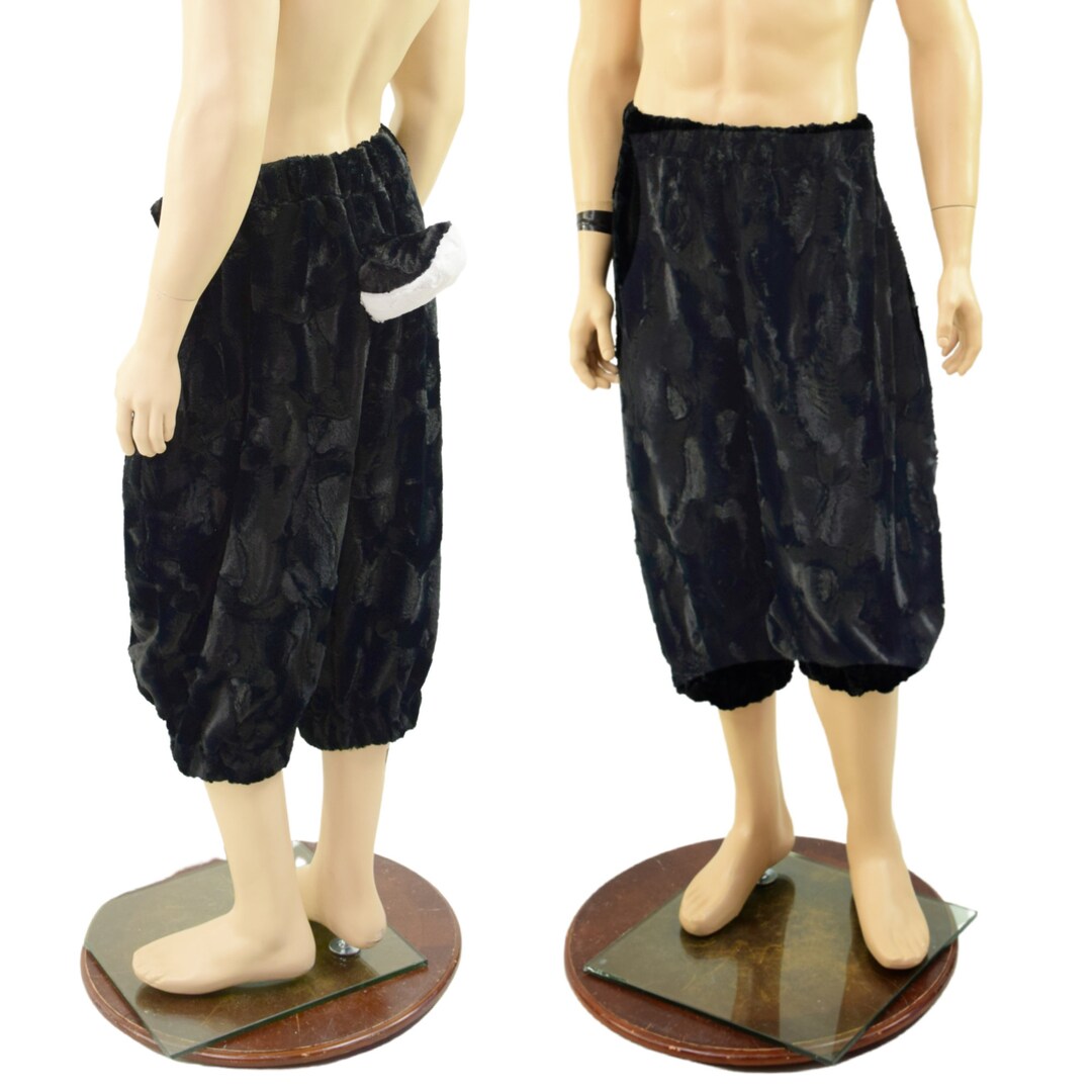 Black Satyr Minky Faux Fur Pants With Tail 15810232 - Etsy