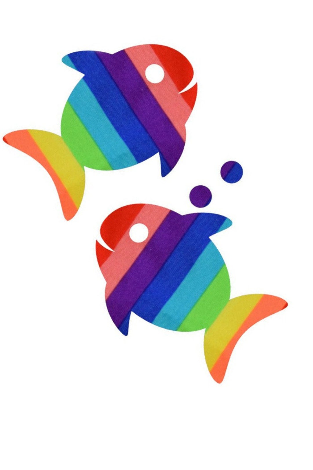 Rainbow Stripe Fish Pasties Body Stickers Ocean Sea Gay Pride Parade - Etsy