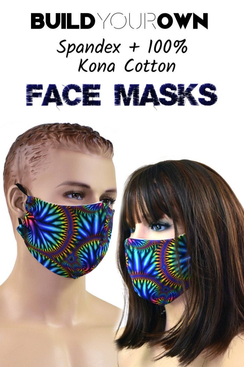 Build Your Own Spandex + 100% Cotton Face Mask - Etsy