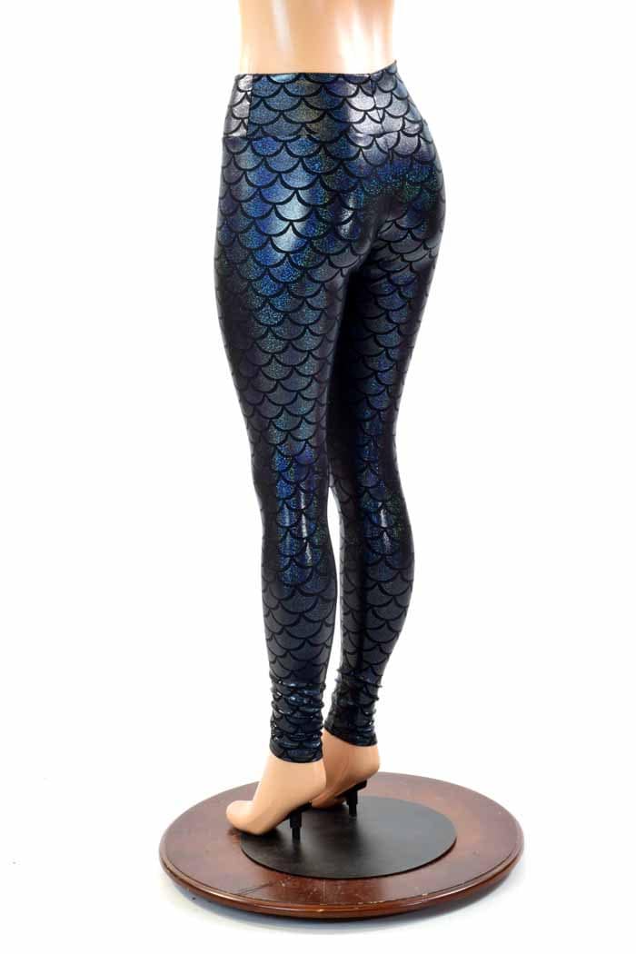Black Dragon Scale High Waist Leggings 151420 - Etsy