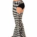 Mid Rise Bell Bottom Flare Chaps in Black & White Diamond - Etsy