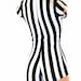 Black & White Stripe Referee Print Cap Sleeve Romper With - Etsy
