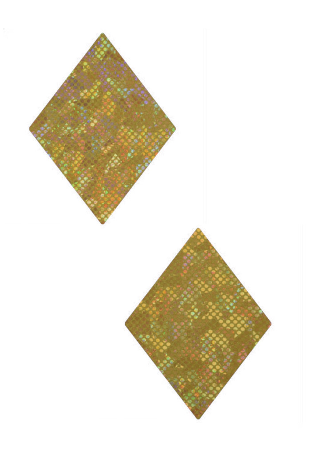 Gold Kaleidoscope Diamond Body Stickers Shiny Holographic Shape - Etsy