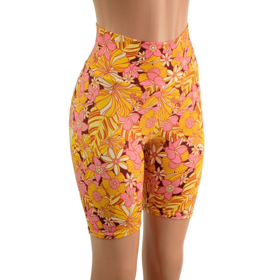 What the Floral Print Bike Shorts - - Etsy