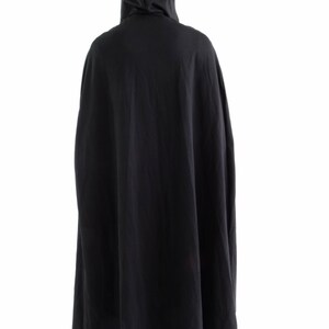 Grim Reaper Long Black Zen Cape Self-lined With Mesh Face Obscurer in ...