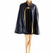Unisex 35" Long Reversible Black & Gold Holographic Hoodless Cape Cloak ...