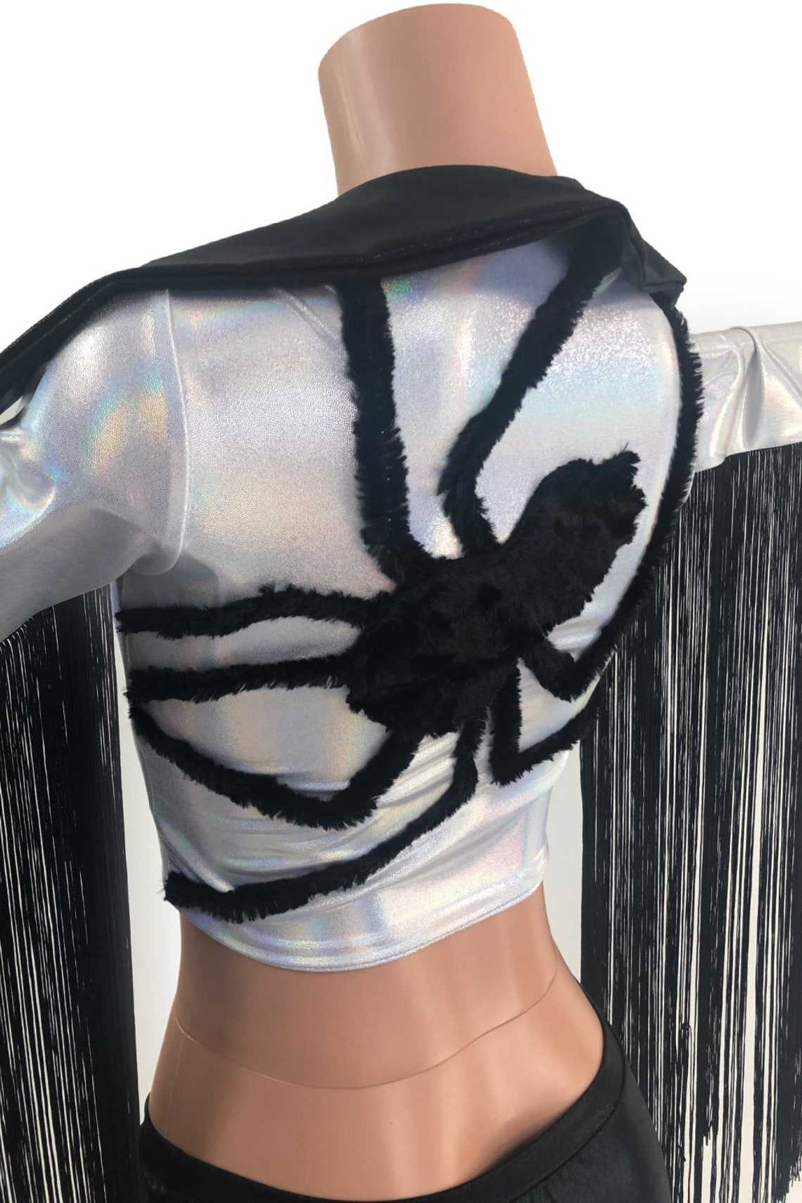Boris the Spider Fringe Crop Jacket With Zipper Front - Etsy