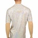 Mens Silver on White Shattered Glass Holographic V Neck Top - Etsy