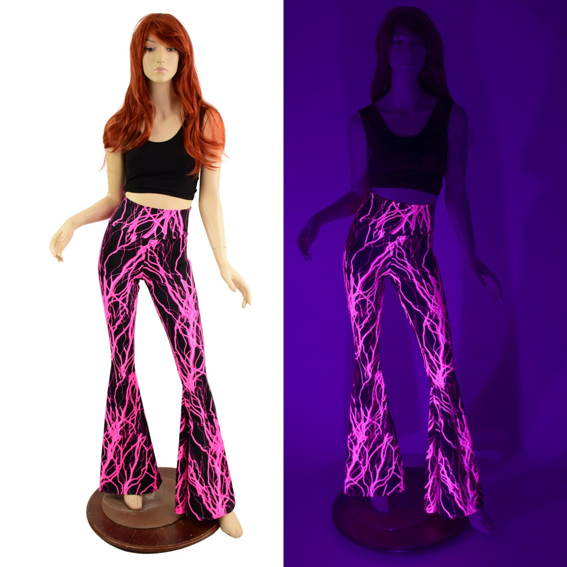 Neon Pink Lightning UV Glow Solar Flares 157873 - Etsy