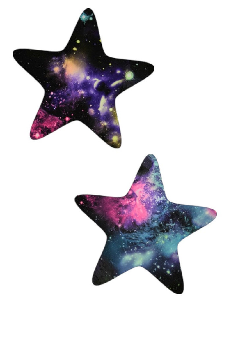 UV GLOW Galaxy Star Pasties Body Stickers Cosmic Galaxy - Etsy