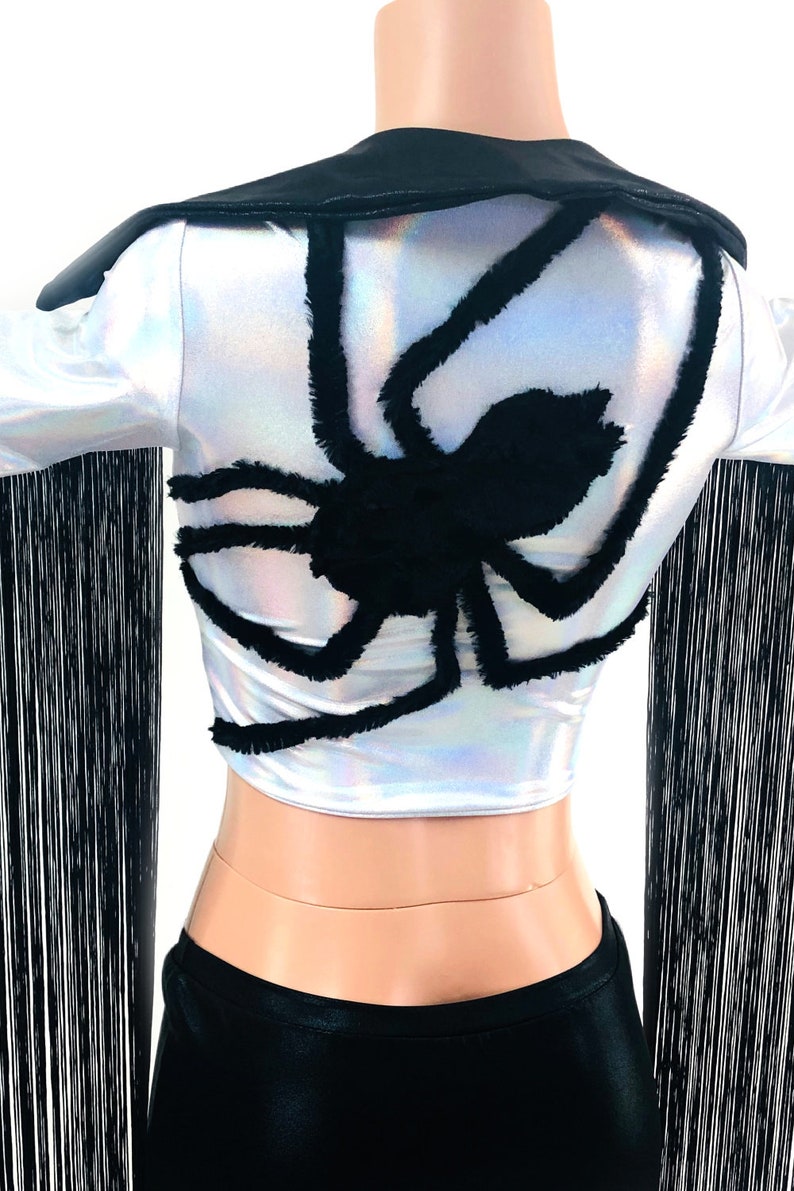 Boris the Spider Fringe Crop Jacket With Zipper Front - Etsy