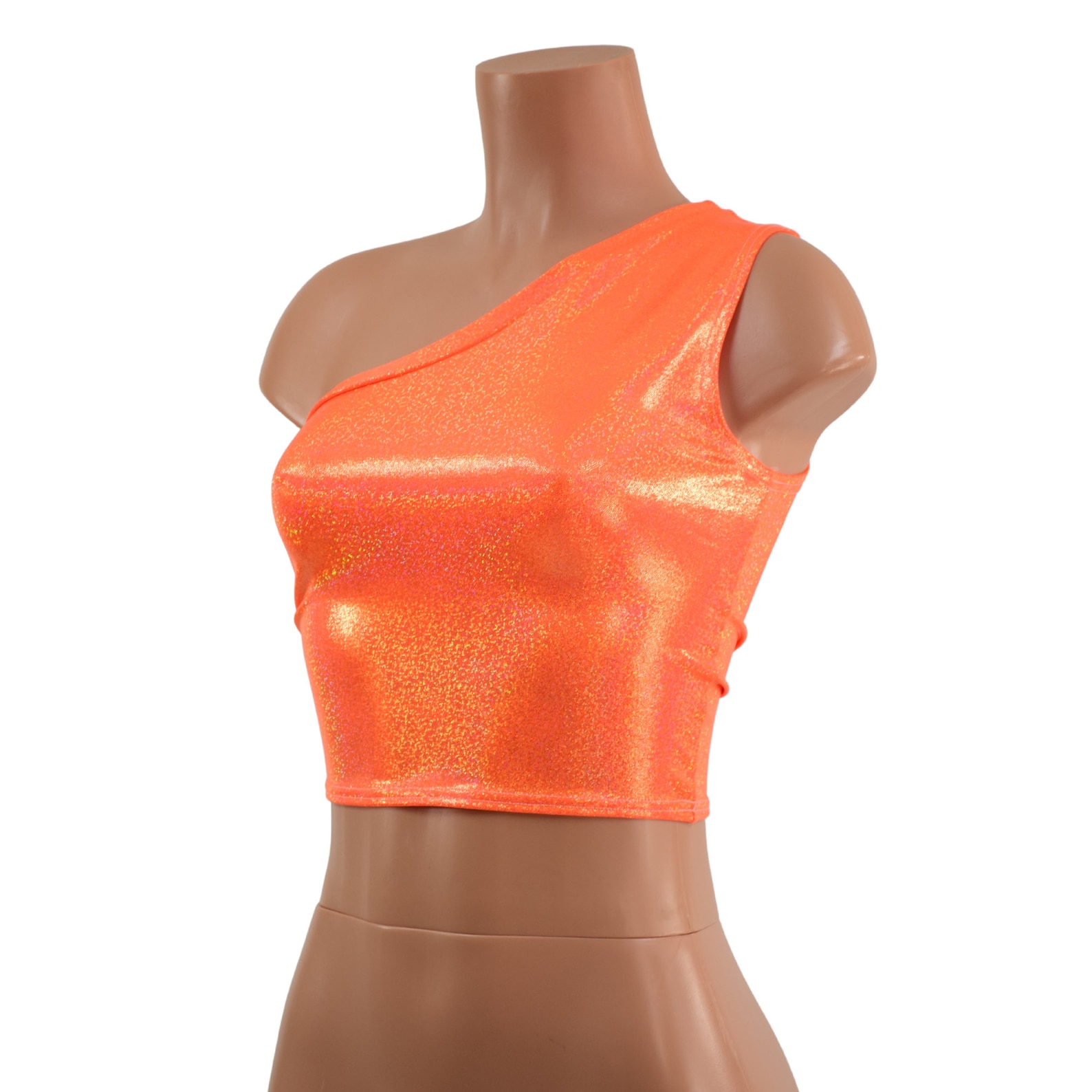 Orange Sparkly Jewel One Shoulder Crop Top 157895 - Etsy