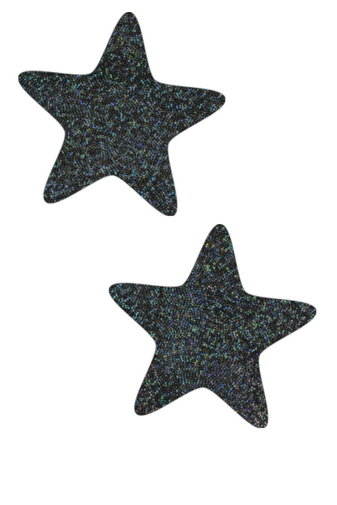 Black Holographic Star Pasties Body Stickers Punk - Etsy