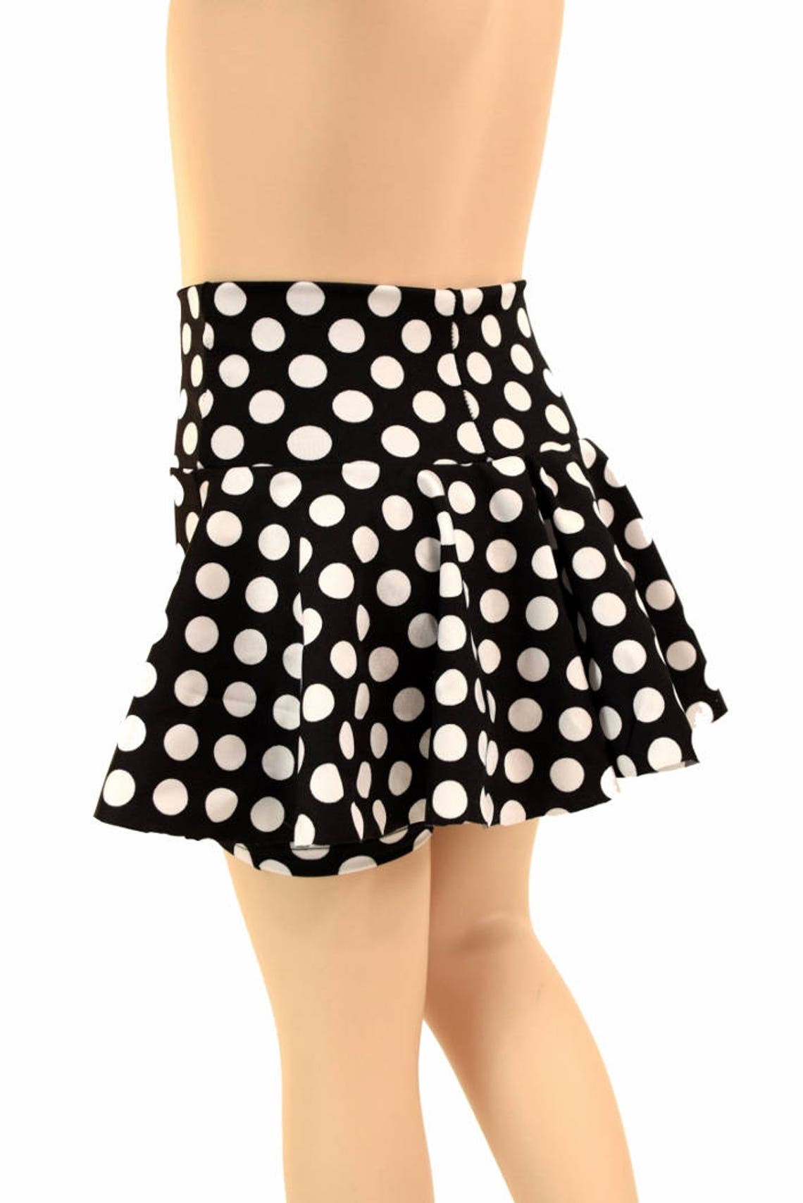Kids Ruffle Rump Dance Shorts in Black & White Polka Dot | Etsy