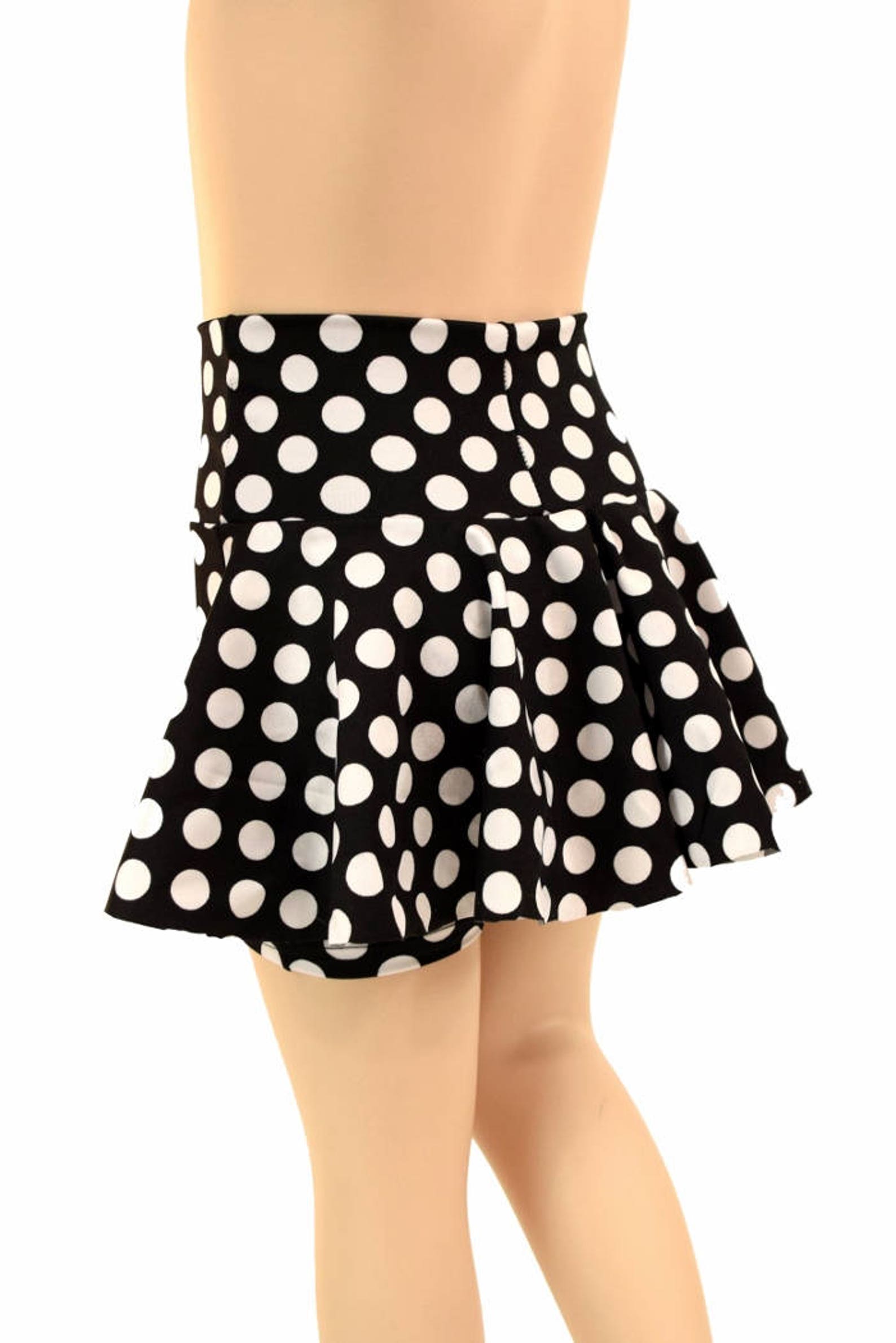 Kids Ruffle Rump Dance Shorts in Black & White Polka Dot | Etsy
