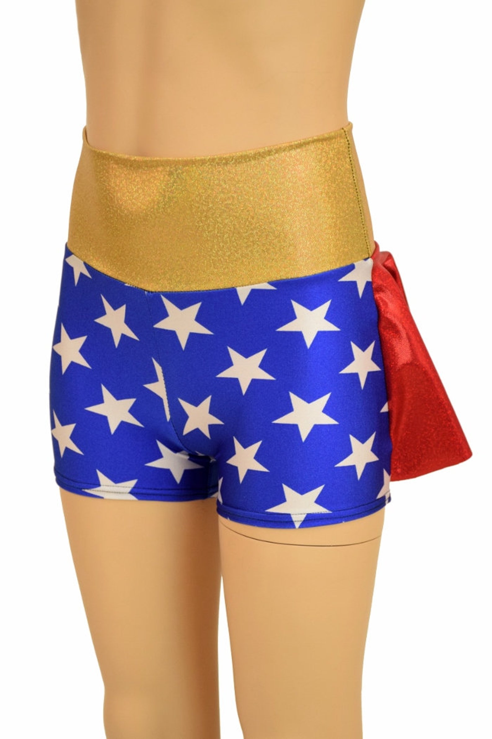 Kids Super Hero Ruffle Rump Dance Shorts // Gold SJ Waistband - Etsy