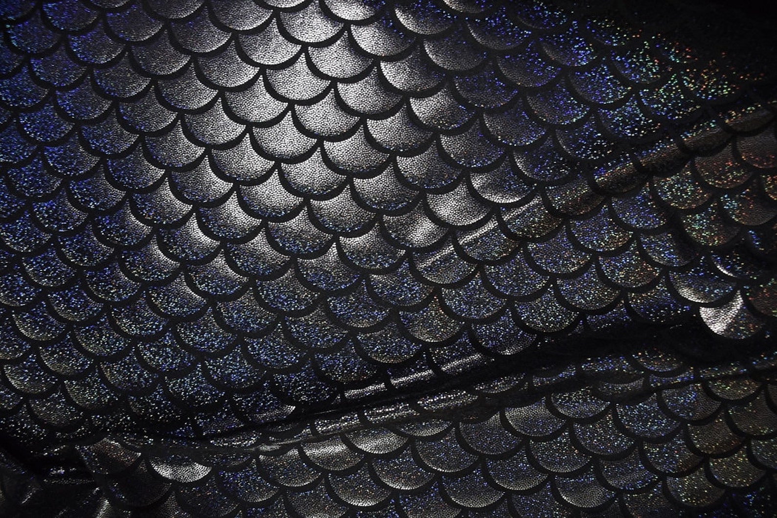 Black Dragon Scale Four Way Stretch Spandex Fabric by the - Etsy