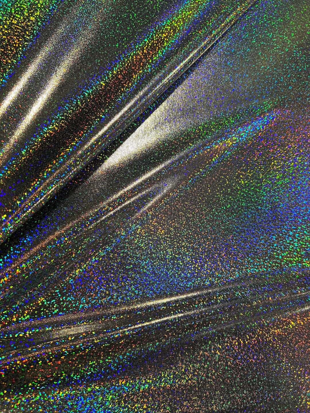 Silver Holographic Four Way Stretch Spandex Fabric by the Yard - Etsy