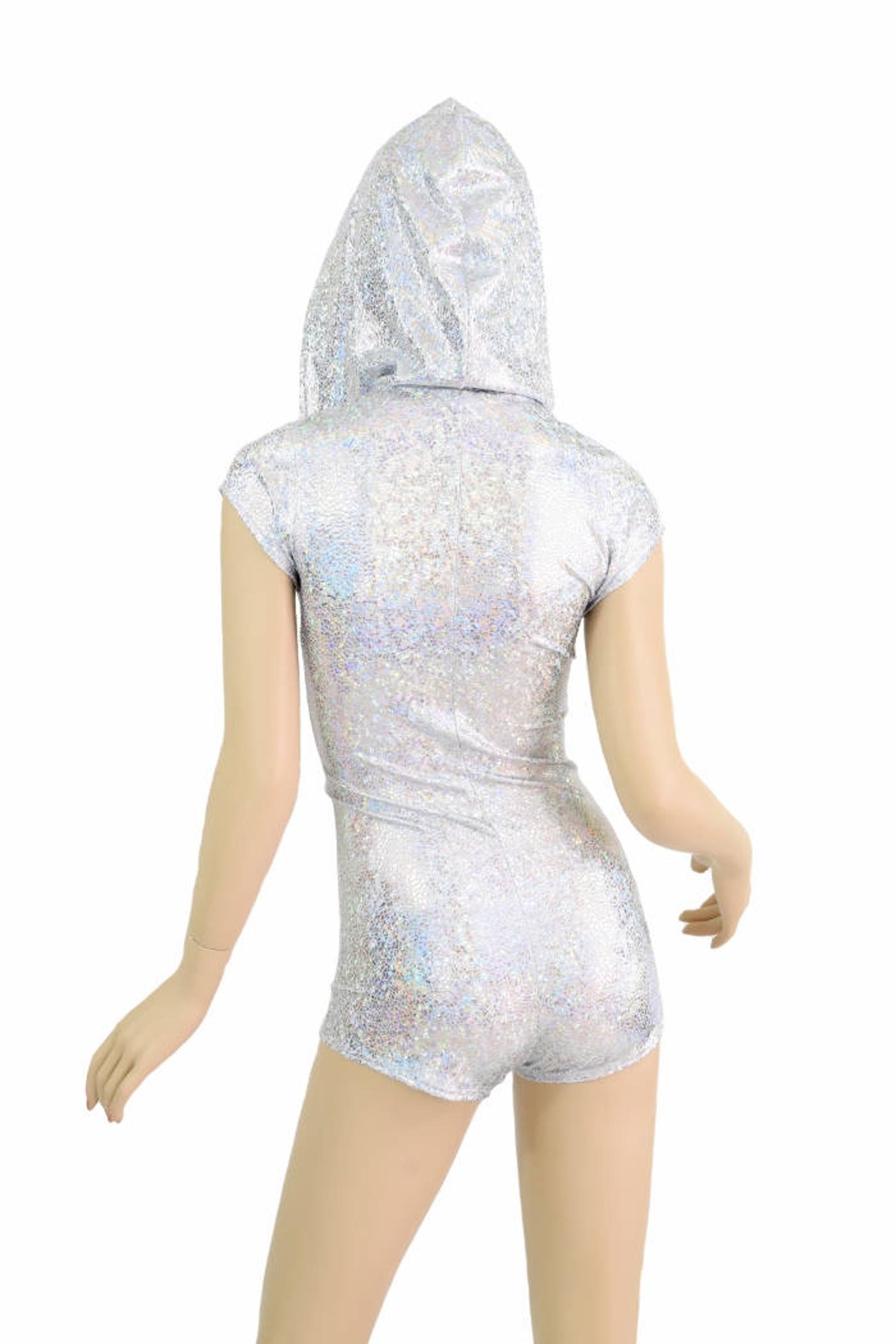 Silver on White Shattered Glass Zippered Holographic Cap - Etsy