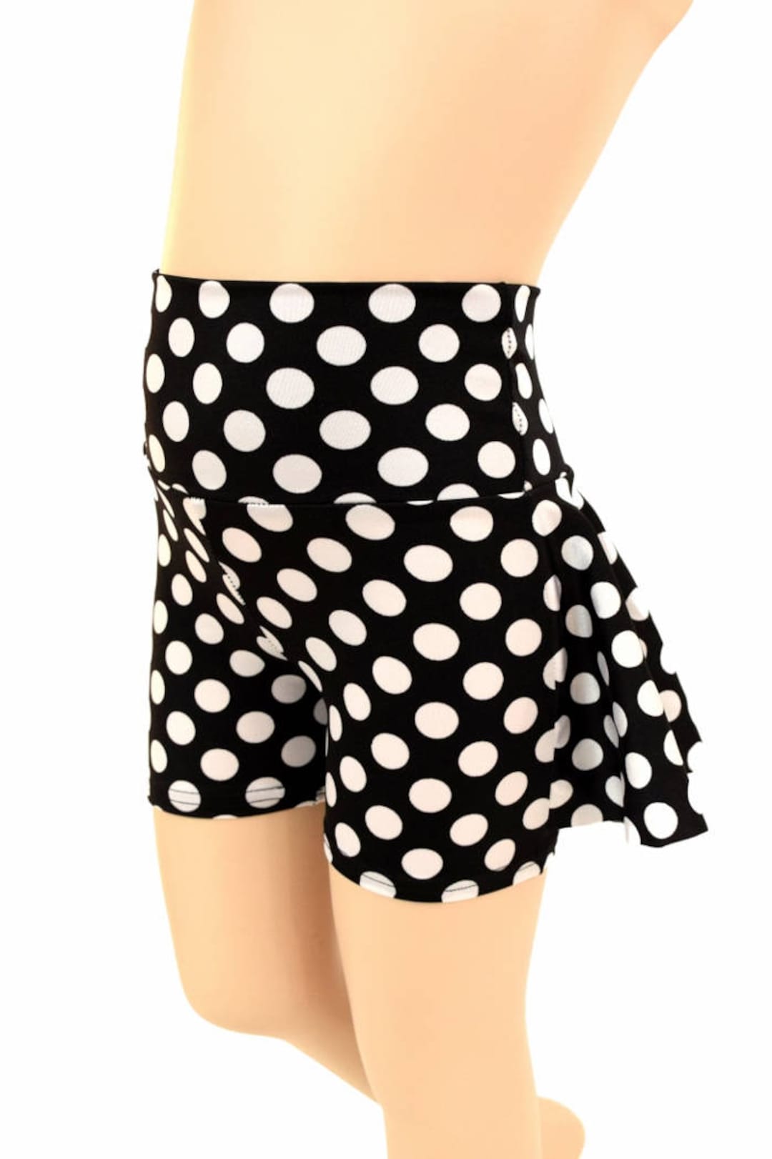 Kids Ruffle Rump Dance Shorts in Black & White Polka Dot 155034 - Etsy
