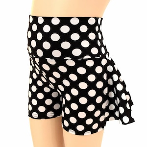 Kids Ruffle Rump Dance Shorts in Black & White Polka Dot 155034 - Etsy