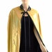 Unisex 35" Long Reversible Black & Gold Holographic Hoodless Cape Cloak ...