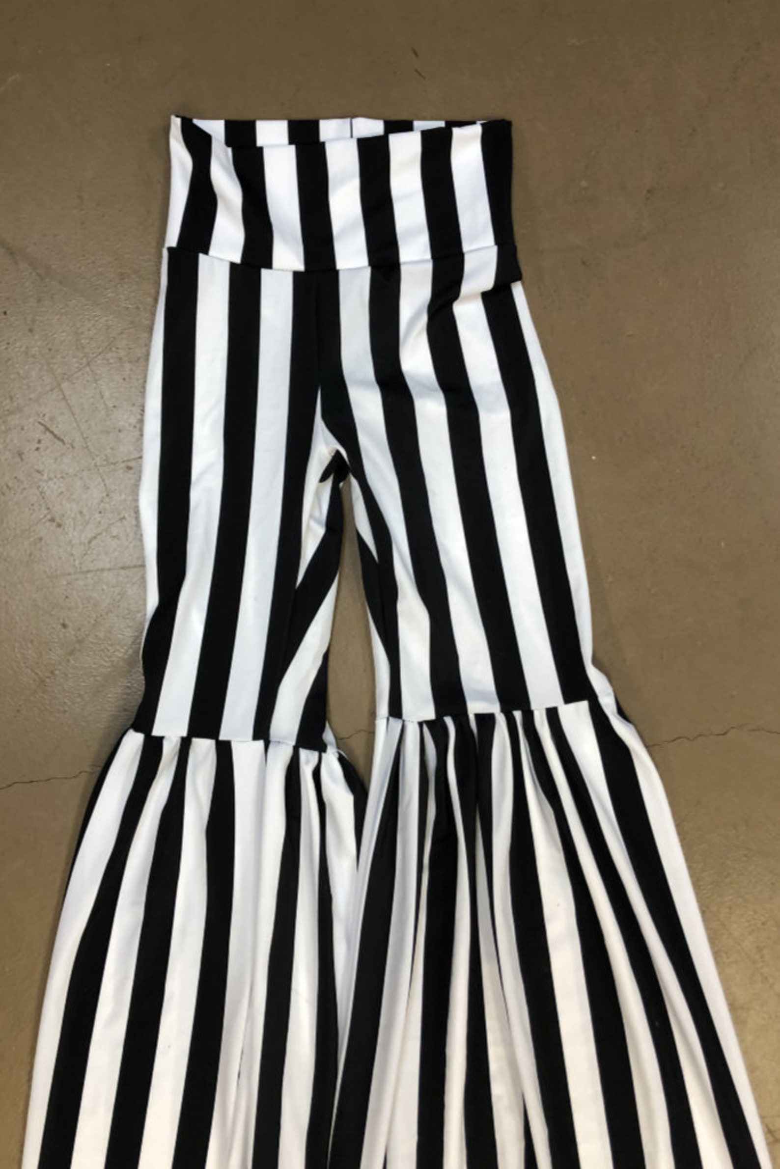 Leggings Style Stilt Pants in Vertical Black and White Stripe - Etsy