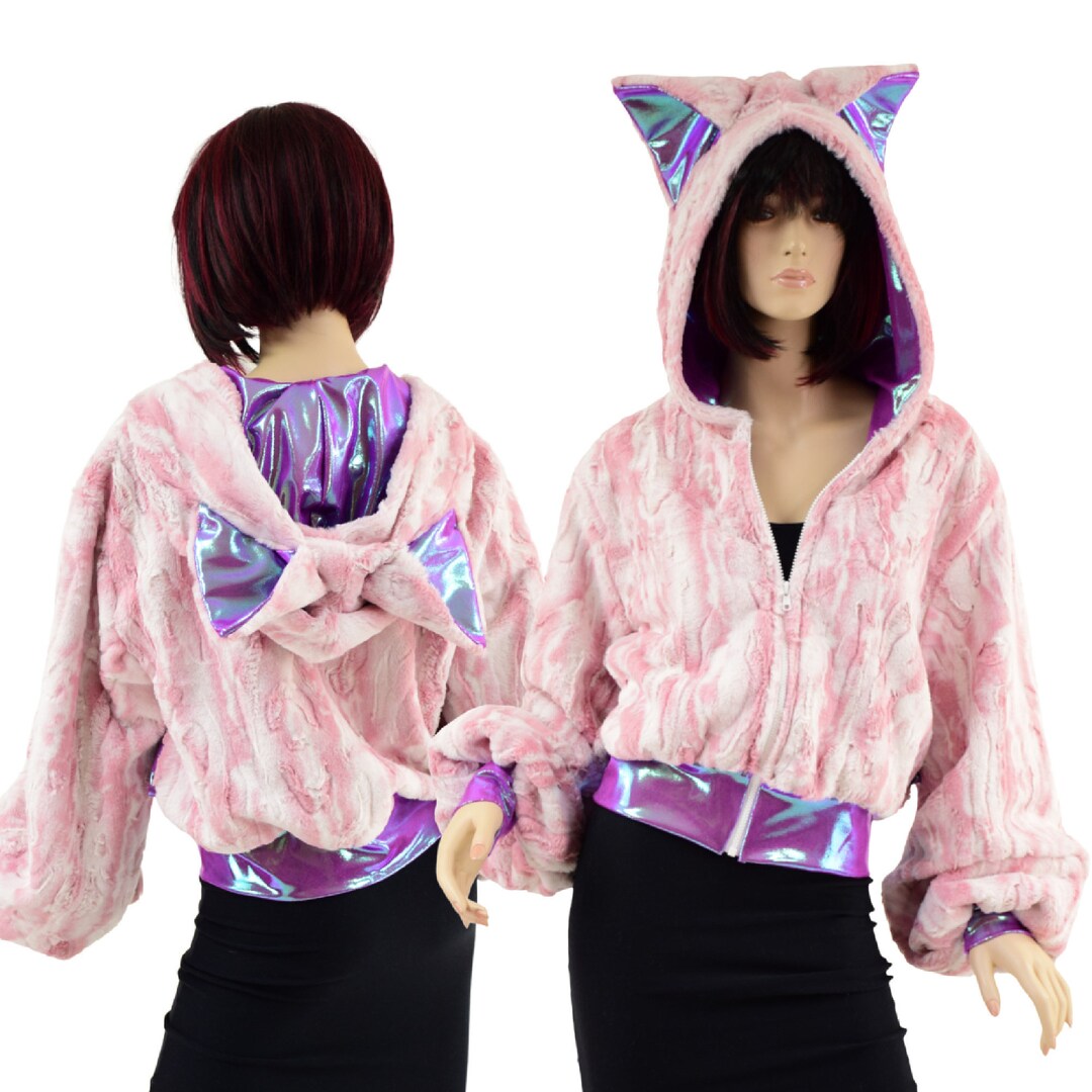 Rosewater Minky Short Jacket With Balloon Sleeves & Fox Ears Lined in ...