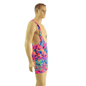 Mens Muscle Cut Y Back Singlet in Tahitian Floral 15810491 - Etsy