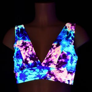 UV Glow NEON Acid Splash Starlette Bralette - 154422 - Etsy