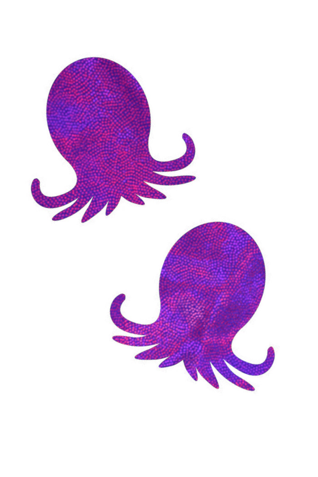 Grape Purple Holographic Shiny Octopus Pasties Body Stickers Ocean ...