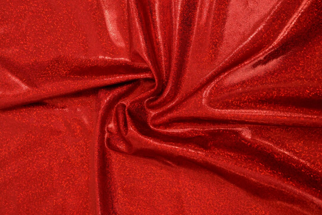 Red Sparkly Jewel Four Way Stretch Spandex Fabric by the - Etsy