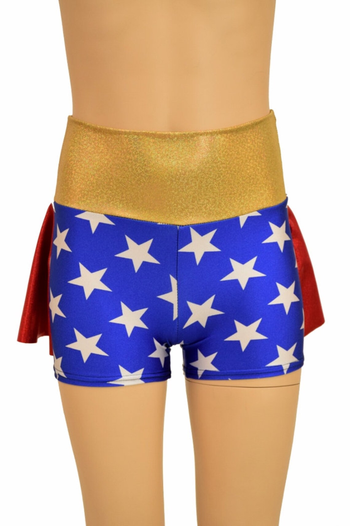 Kids Super Hero Ruffle Rump Dance Shorts // Gold SJ Waistband - Etsy