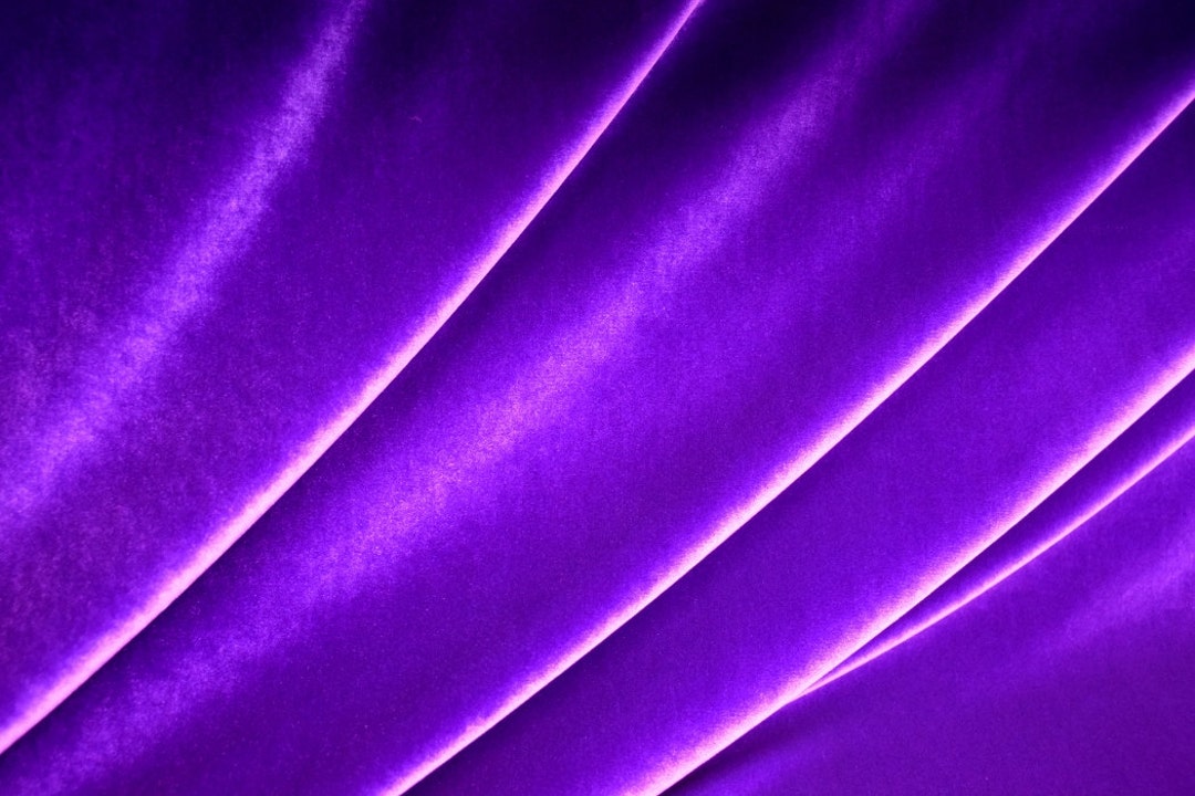 Solid Purple Stretch Velvet Fabric by the Yard - Etsy